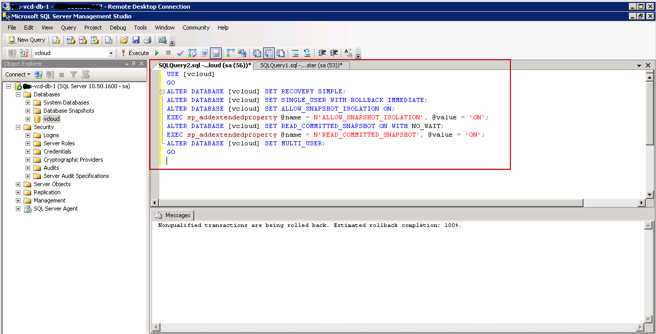 vCloud Director 1.5 database creation using Transact-SQL | Erik Bussink