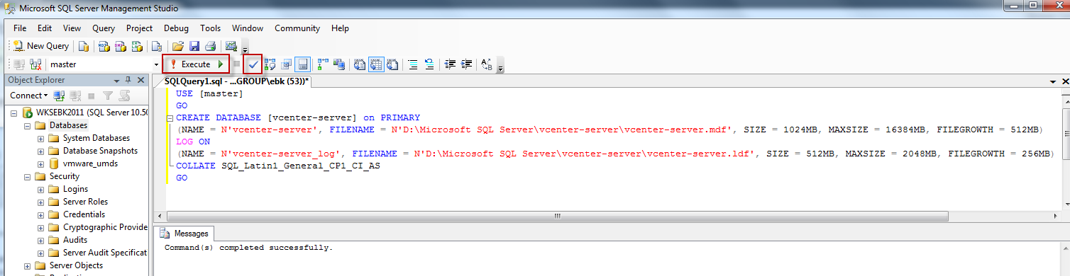 Create vCenter database quickly with Transact-SQL | Erik Bussink