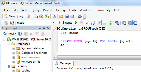Create Vcenter Database Quickly With Transact Sql Erik Bussink