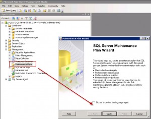 Creating a Maintenance Plan for SQL Server 2008 R2 for vCenter ...