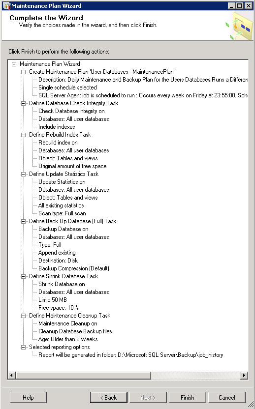 Creating a Maintenance Plan for SQL Server 2008 R2 for vCenter ...