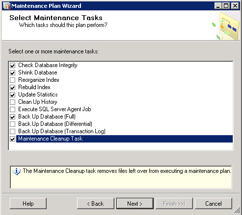 Creating a Maintenance Plan for SQL Server 2008 R2 for vCenter ...