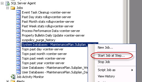 Creating a Maintenance Plan for SQL Server 2008 R2 for vCenter ...