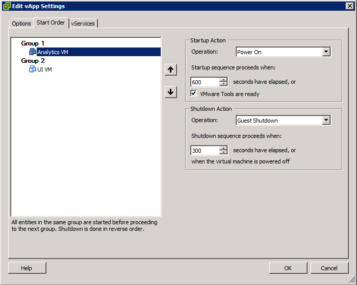 vCenter Operations Manager 5 vApp Start Order settings | Erik Bussink