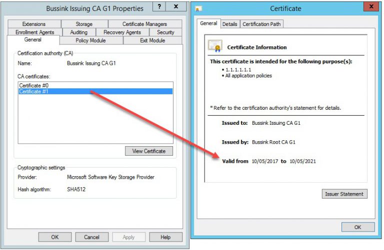 Issuing CA Renewal operation | Erik Bussink